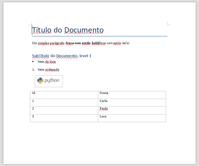 Como criar documento Word com Python - UrutauDev